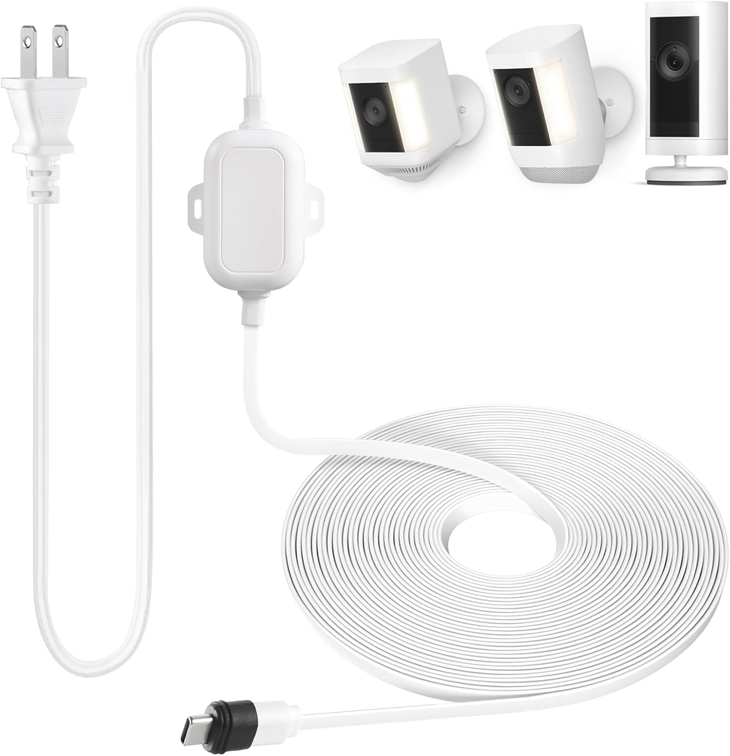 Amazon.com: ALERTCAM Weatherproof Power Cord for Ring Spotlight Cam ...