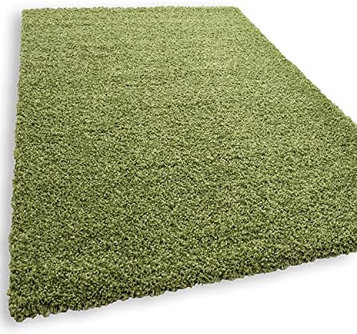 Soft Touch Shaggy Green Thick Luxurious Soft 5 cm Dense Pile Rug ...