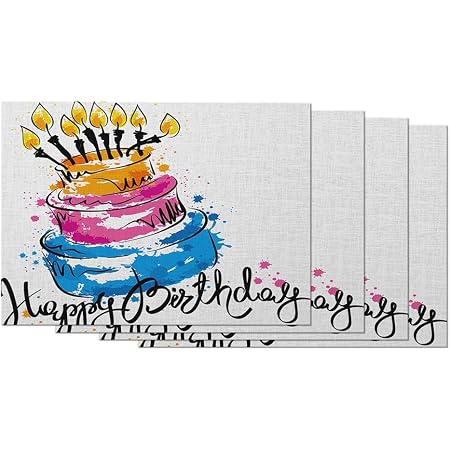 Amazon.com: Counterart Paper Placemat, Bright Birthday, 24-Pack : Home ...