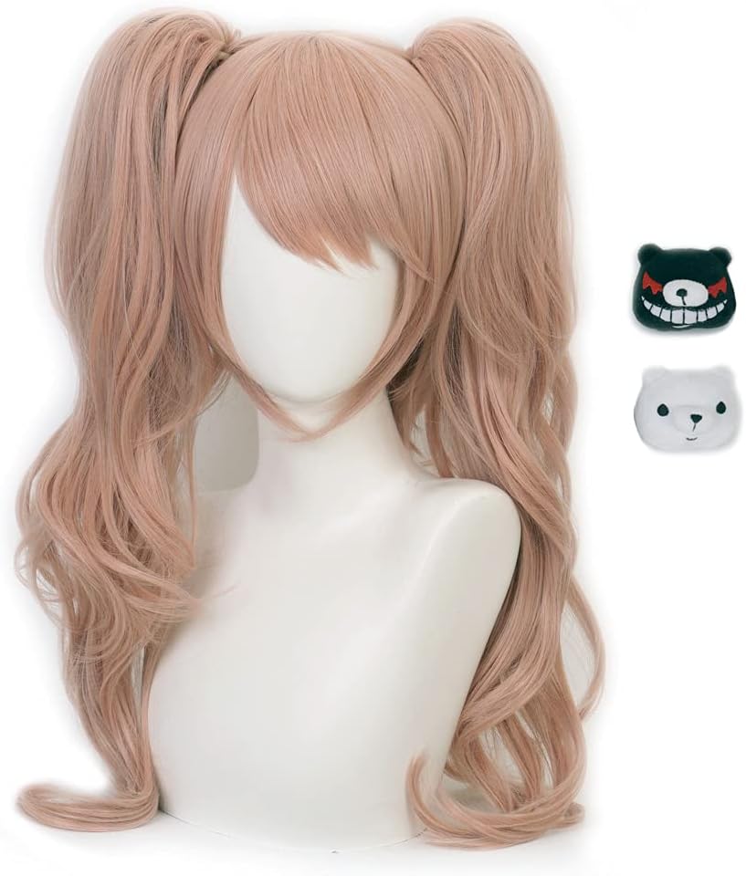 HIROAKIYA Junko Enoshima Wig, Junko Enoshima Cosplay Wig with Clip ...
