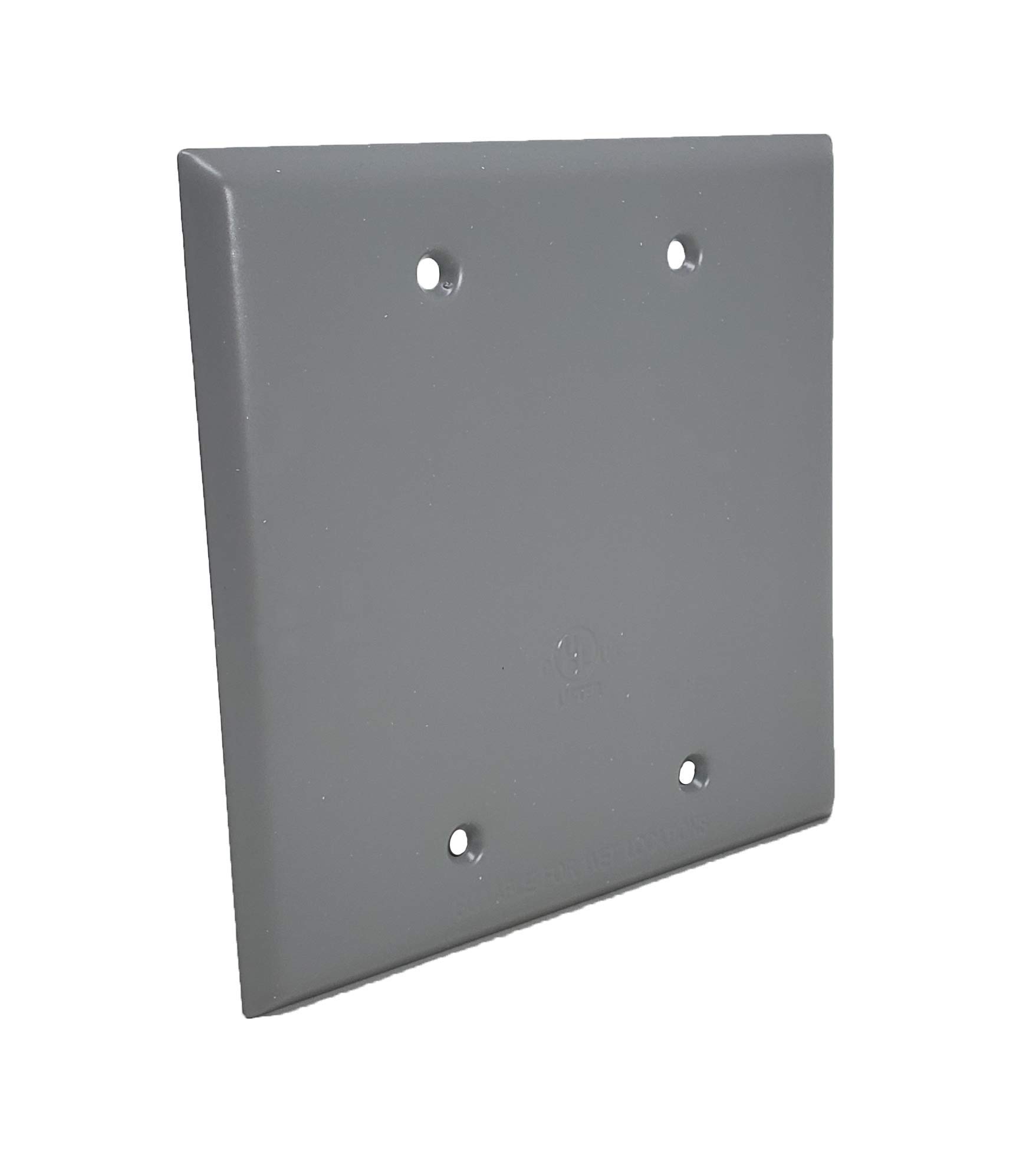 Sealproof 2-Gang Metallic Blank Weatherproof Outlet Cover, UL Listed ...