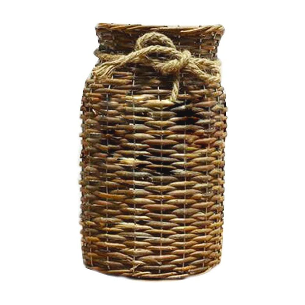 Amazon.com: POPGRAT Wicker Vase for Decor, 12'' Wood Basket Vases Brown ...
