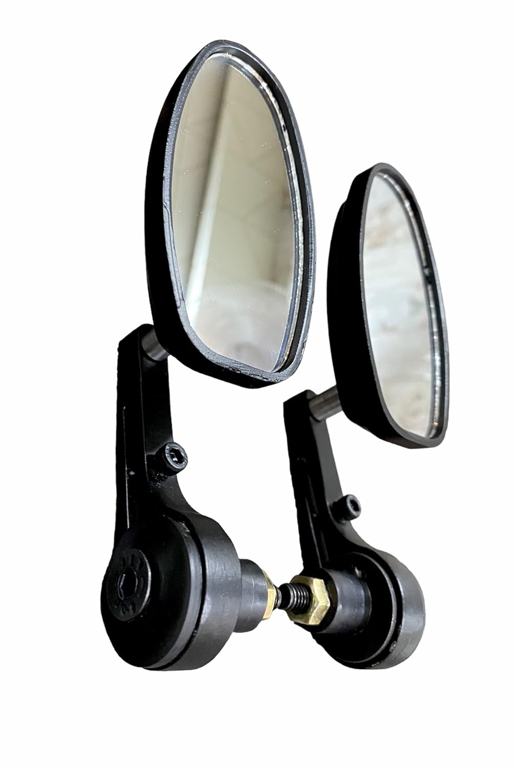 SGTB Universal Aluminum Mirror Oval Shape Glass Bar End Rear View ...