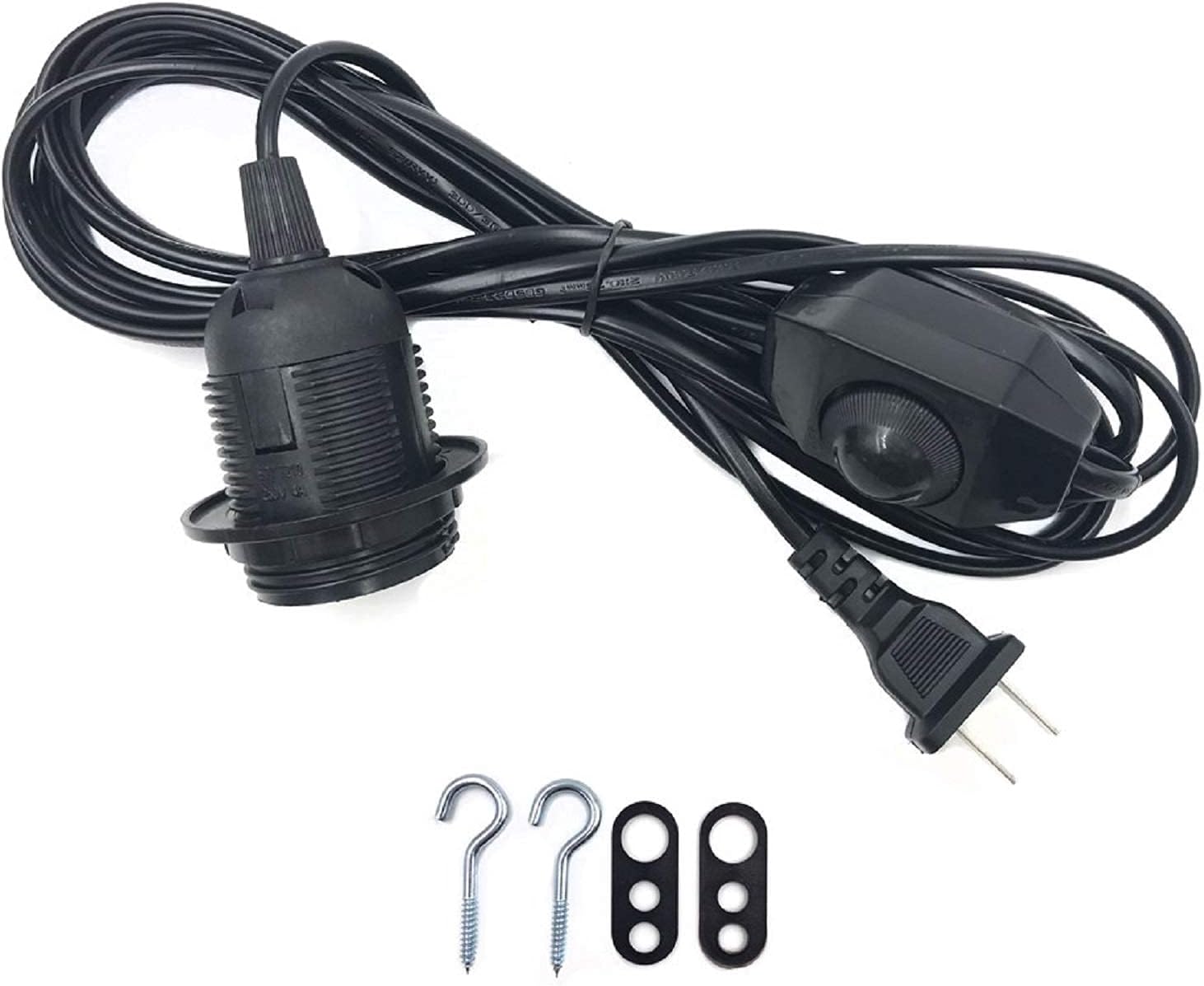 Pendant Light Kit with Dimmer Switch 15 Feet Hanging Lamp Cord Set Plug ...