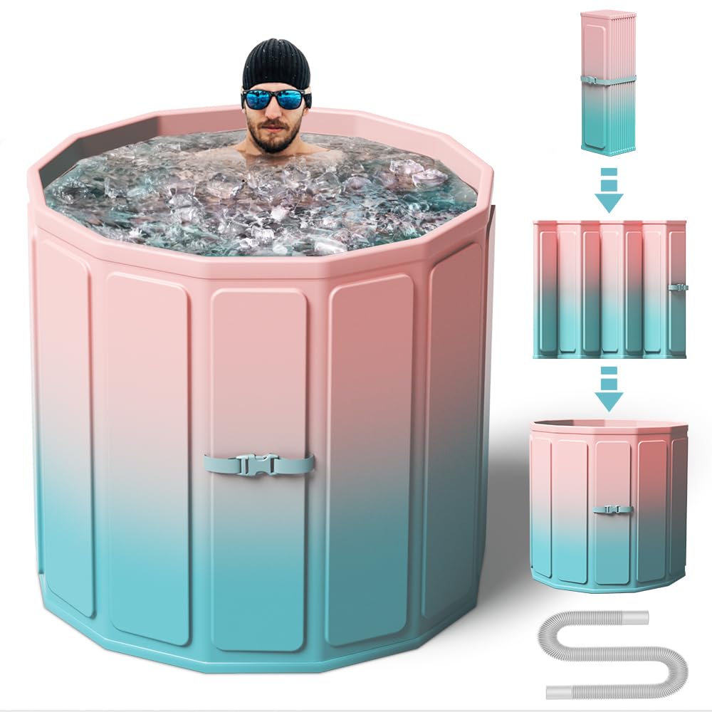 Amazon.com: Binecer Portable Foldable Ice Bath Tub, Large Size 77 Gal ...