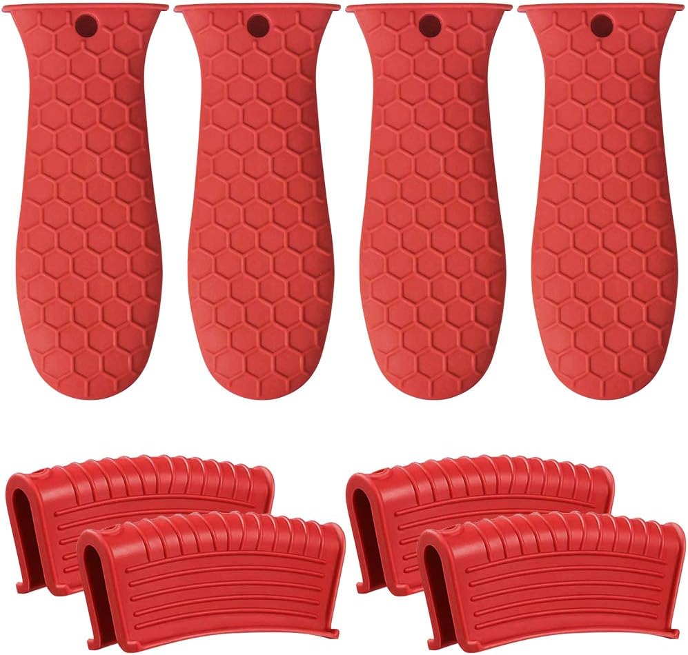 Amazon.com: 8 Pack Cast Iron Handle Cover, Silicone Hot Handle Holder ...