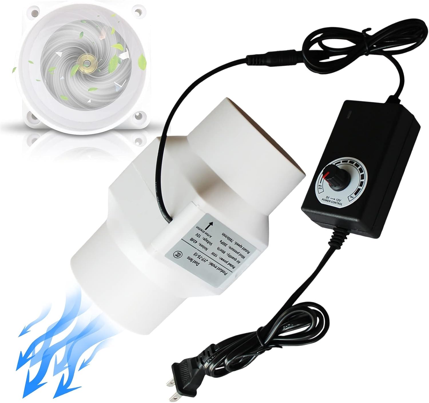 Amazon.com: BiiKoon Inline Duct Fans 3 Inch 10W 12V Ventilation Exhaust ...