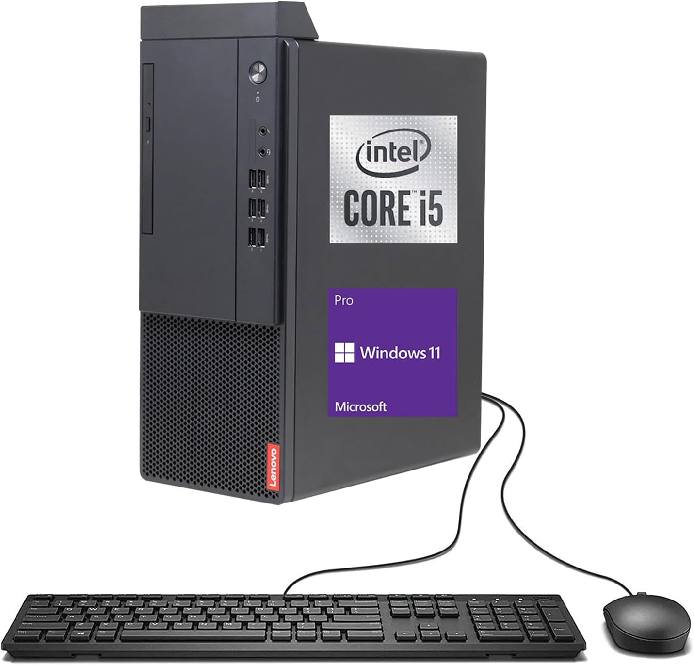 Amazon.com: Lenovo V50t Business Tower Desktop, Intel 6-Core Processor ...
