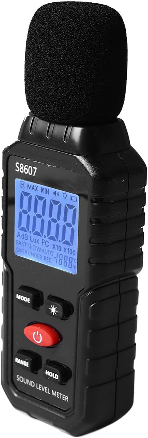 Sound Level Meter Digitales LCD -Display -Backbeleuchtungsbildschirm ...