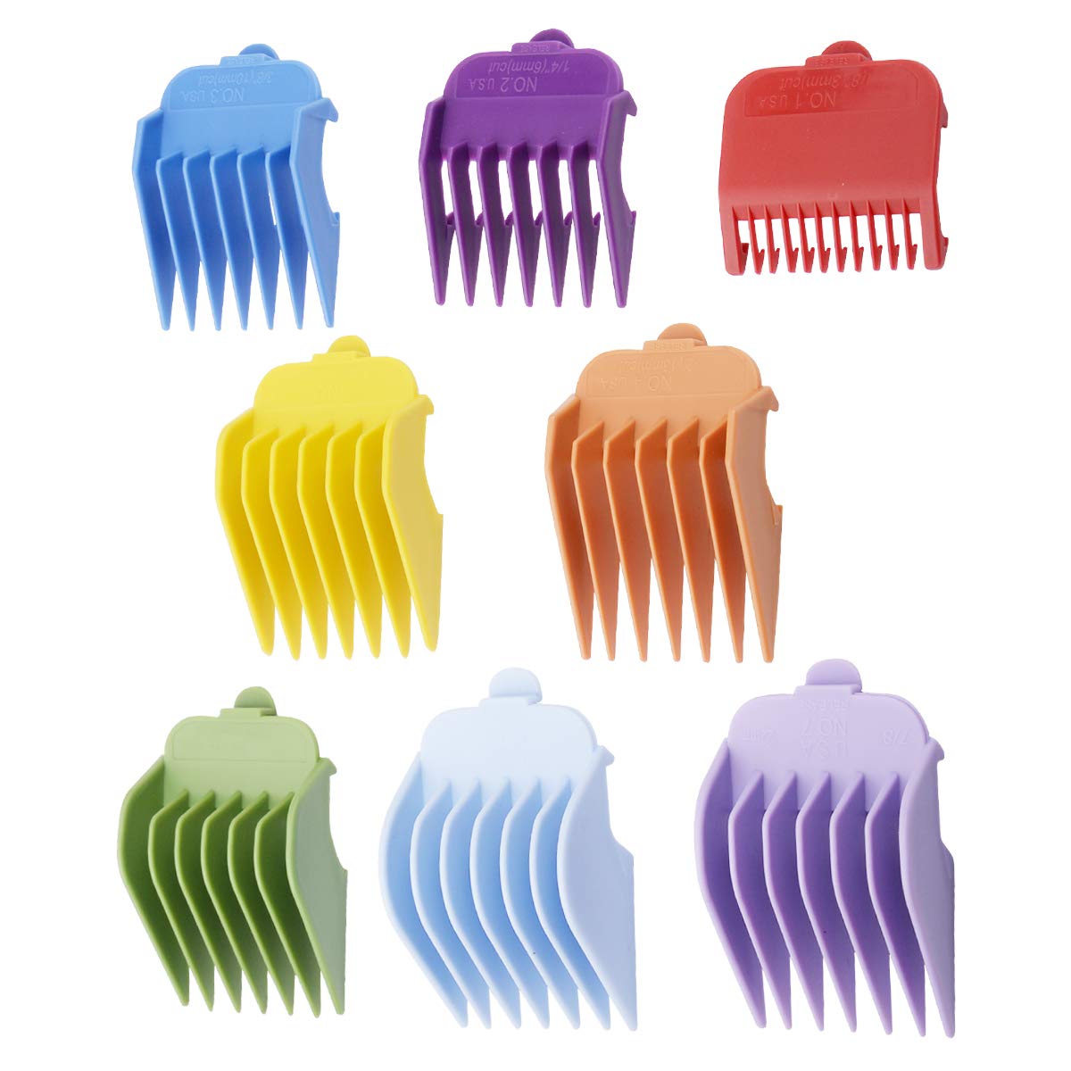 Amazon.com: Cosyonall 8 Pcs 8 Color Guide Combs Fit for Clipper-Blade ...