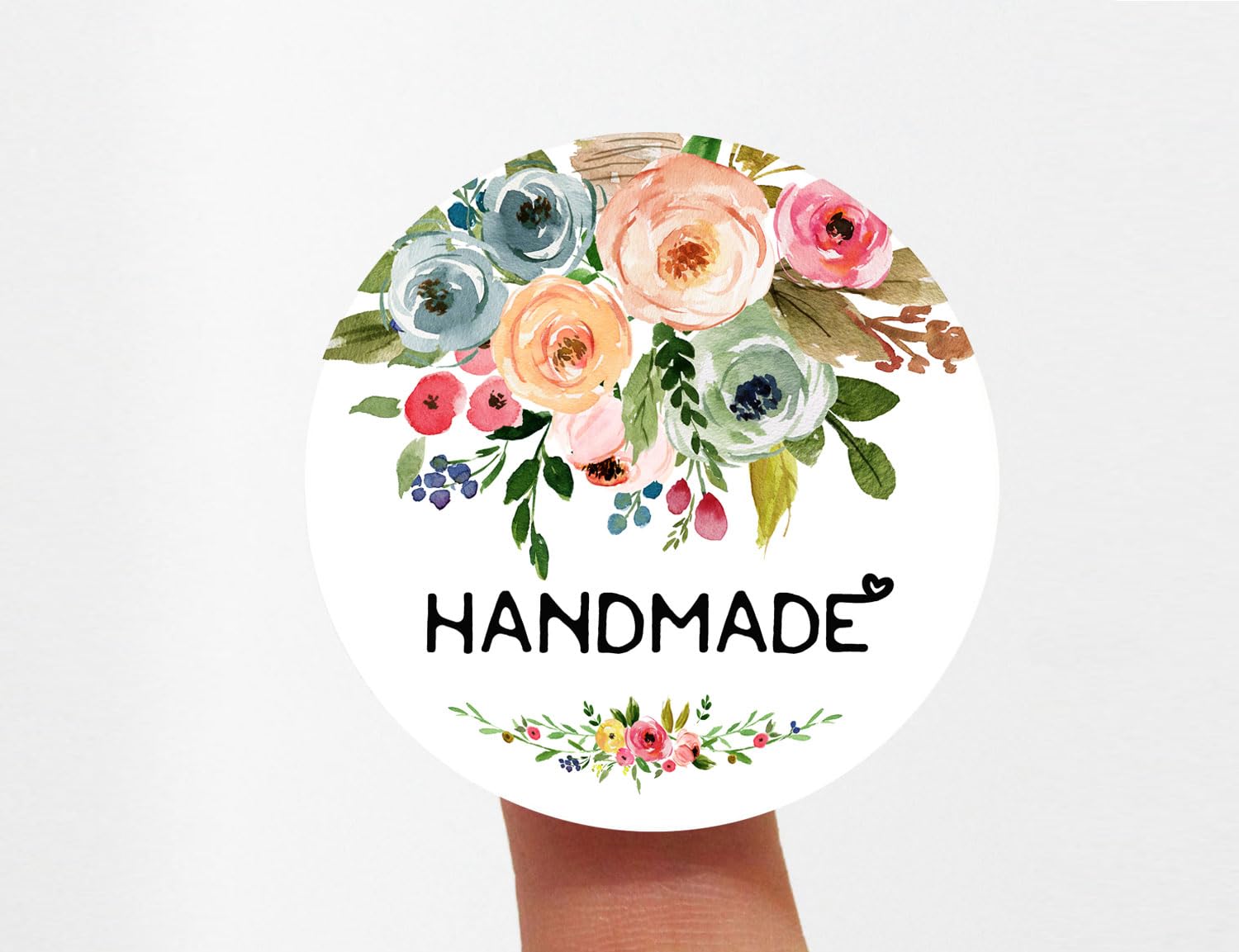 Amazon.com: ZLKAPT 120PCS Handmade Stickers Handmade with Love Stickers ...