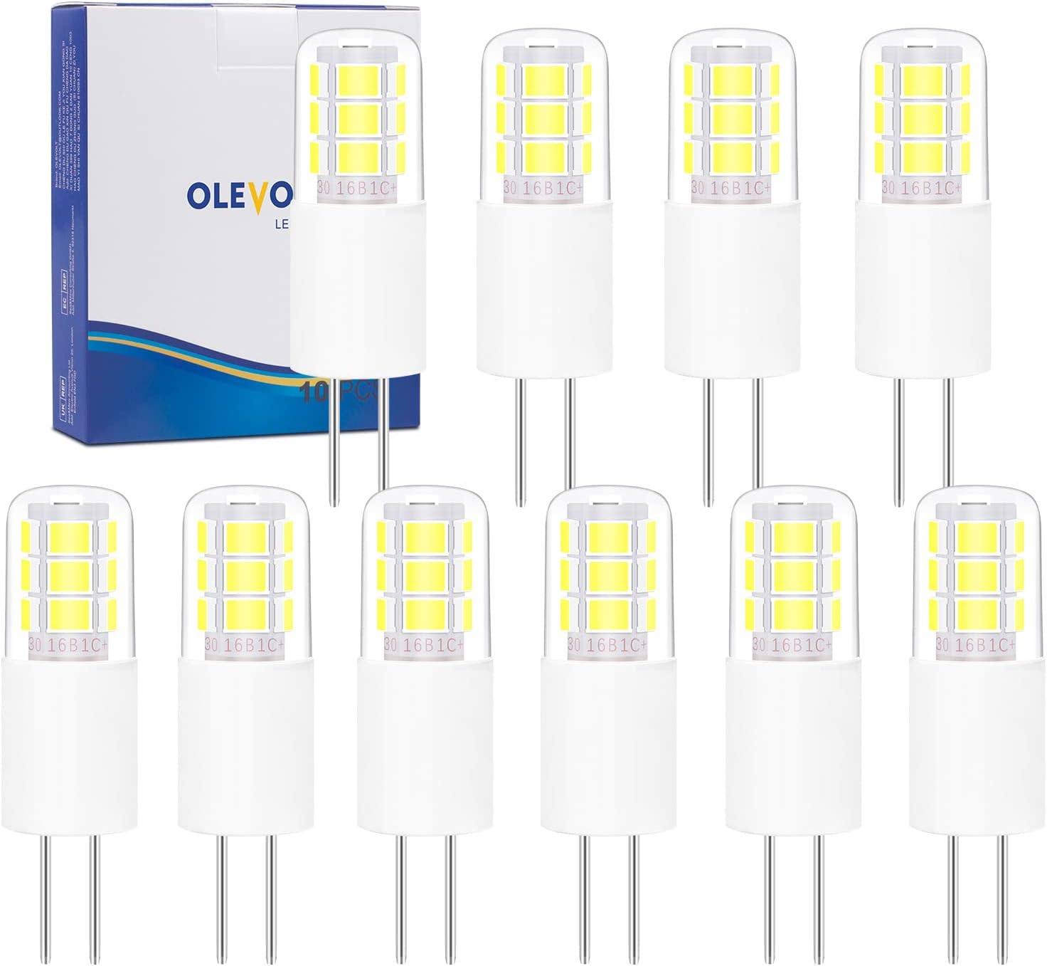 OLEVOLT LED Lampade G4 Bianco Fredda 6000K 12V AC/DC Lampadine G4 LED ...