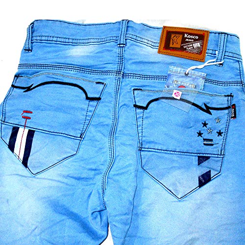 Buy Men's Stretchable Slim Fit Crush Pattern with Funky Design Jeans ...
