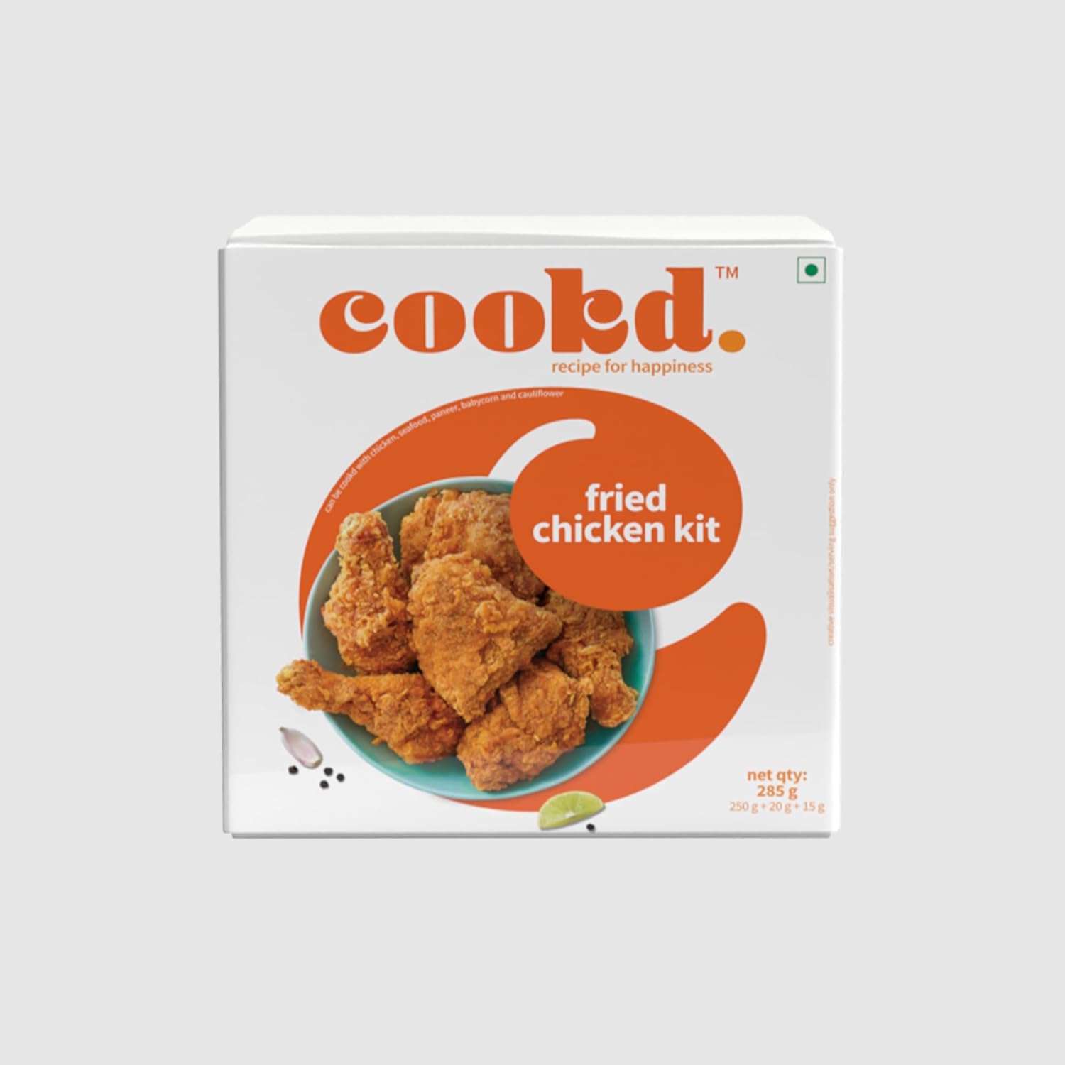 COOKD Fried Chicken Kit 285gm, Ready To Cook Masala for Starters to ...