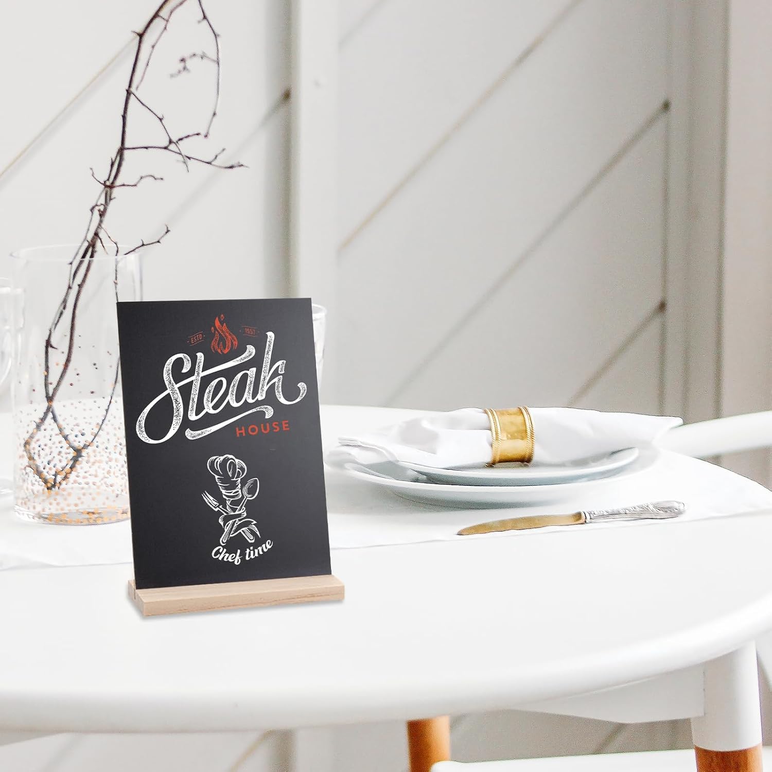 Snapklik.com : Small Chalkboard Signs, Double Side 6 X 9 Inch Wooden ...
