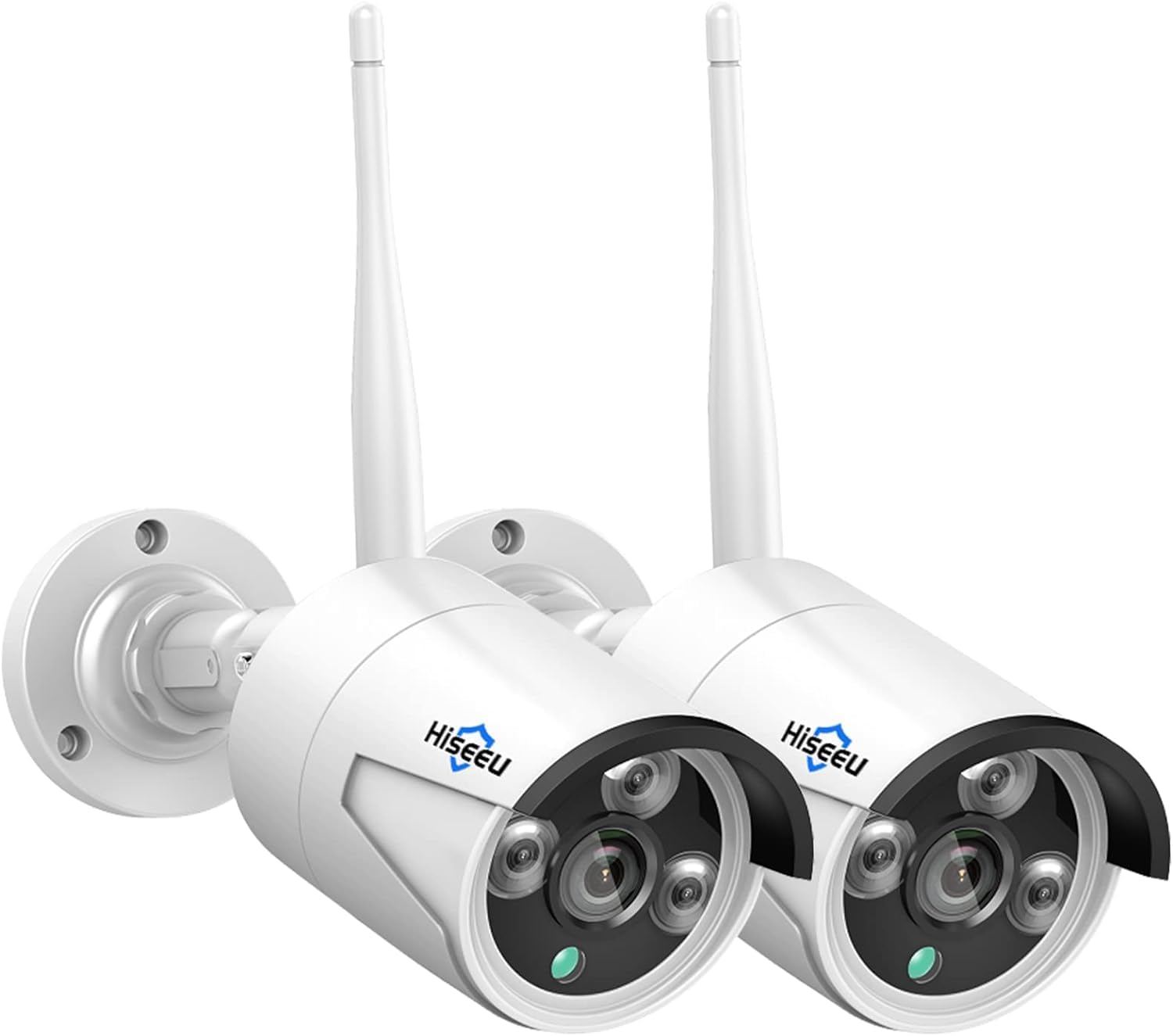 Amazon.com : Hiseeu Camera Add on 2 Pack 5MP Outdoor Wireless Security ...