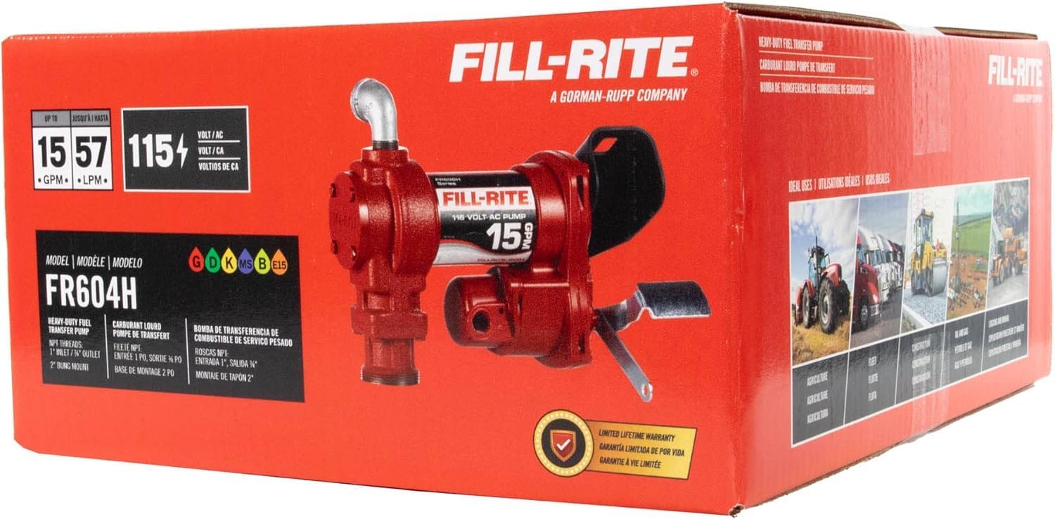 Snapklik.com : Fill-Rite FR604H 115V 15 GPM Fuel Transfer Pump