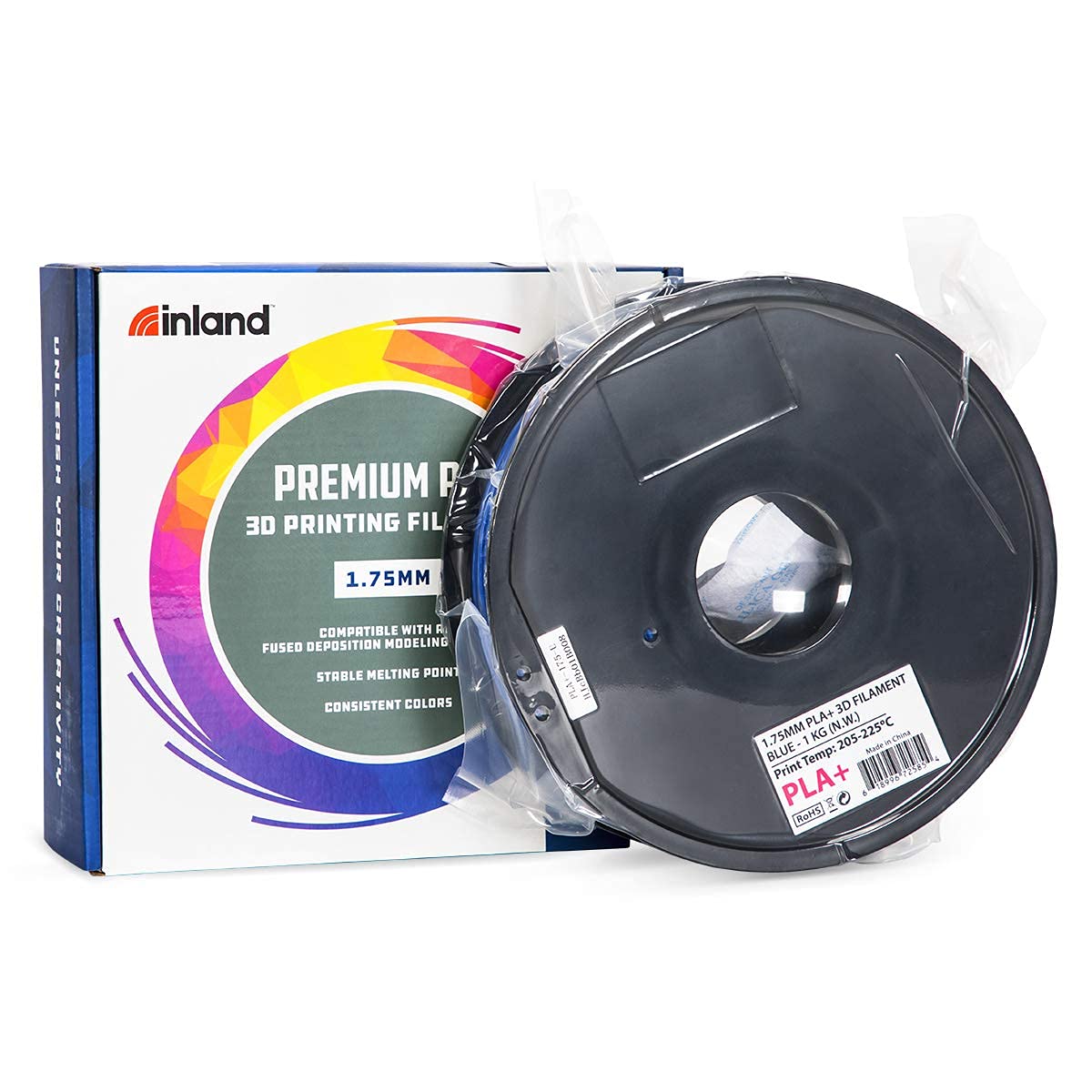 Micro Center Inland PLA+ Filament 1.75mm - Blue 3D Printer Filament ...