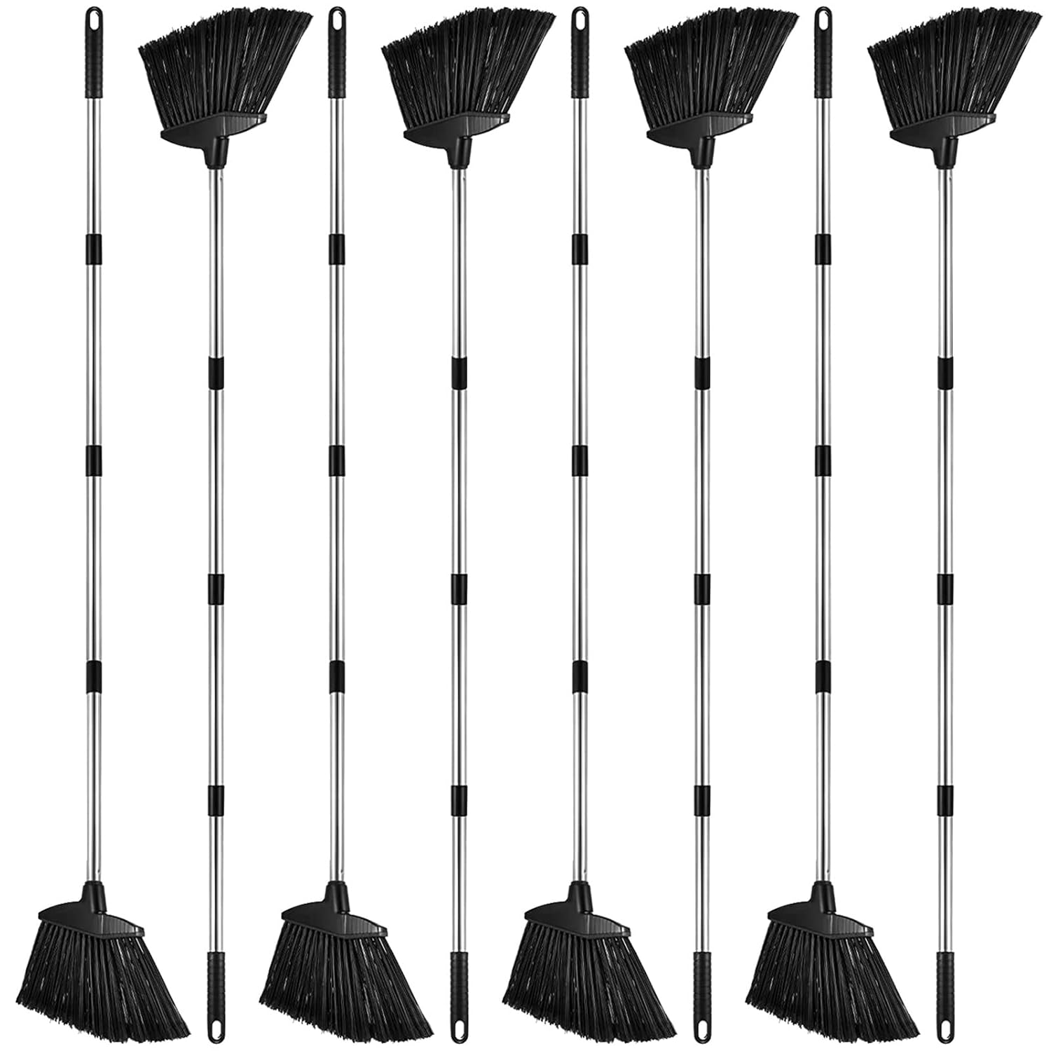 10 Pack Heavy Duty Broom Commercial Angle Broom with Long Handle ...