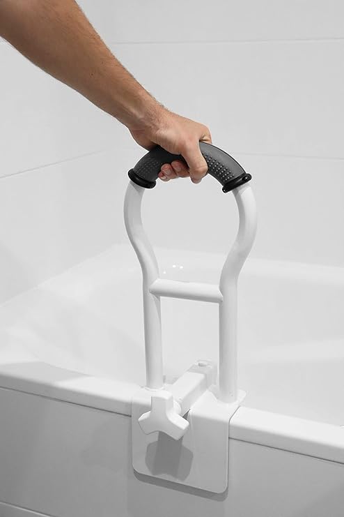 KMINA Padded Bath Tub Safety Hand Rail, Adjustable Bathtub Grab Bar,Tub Handle for Seniors ...
