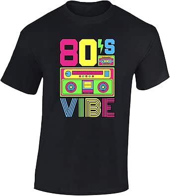 I Love The 80's Retro Mens T-Shirt Vintage Vibes Fancy Dress Unisex Gift Unisex Tshirt Printed ...