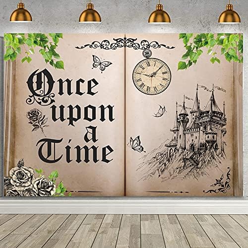 Amazon.com : MEHOFOND 10x7ft Fairy Tale Books Backdrop Once Upon a Time ...