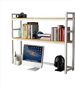 Amazon.com: Desktop bookshelf 2 Tier Desktop Bookshelf/Storage Rack ...