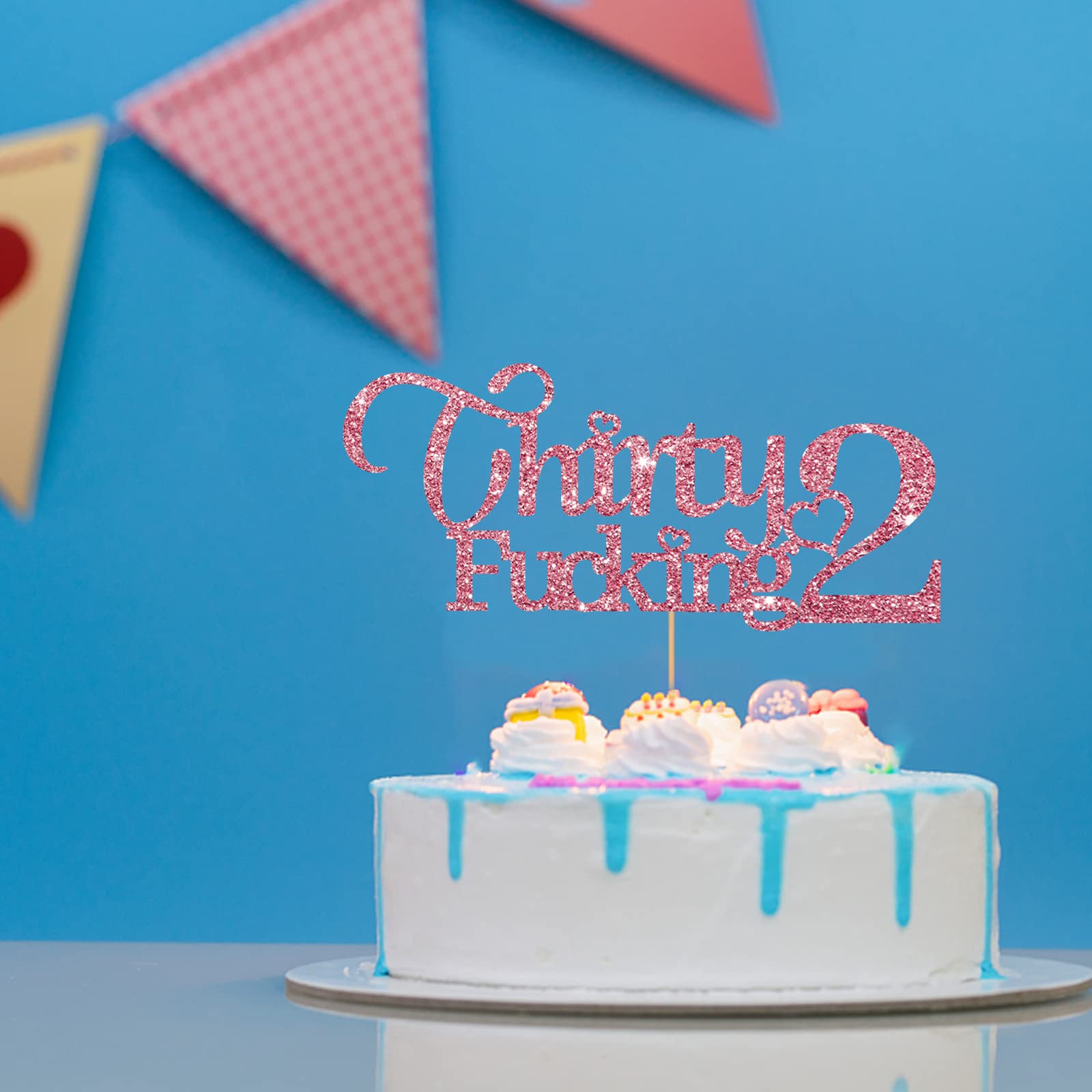 Snapklik.com : Rose Gold Thirty Two Cake Topper, Happy 32nd Birthday ...