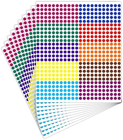 5500pcs Color Coded Label Stickers, 0.24inch Round Color Coding ...