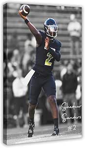 Amazon.com: doublkl Shedeur Sanders Canvas Poster Wall Art Decor Print ...