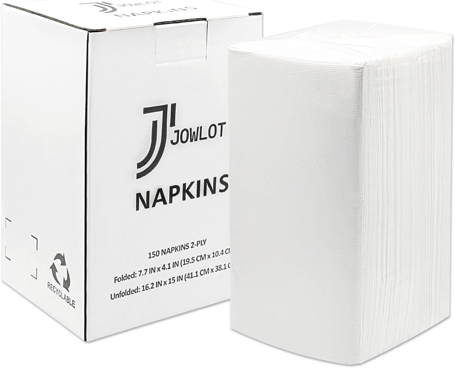 Amazon.com: JOWLOT Disposable Paper Napkins, 2-Ply 150 Count Dinner ...