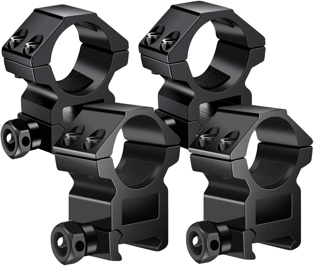 TACwolf 1'' Scope Rings, 2Pcs High Profile + 2Pcs Medium Profile 1 Inch ...