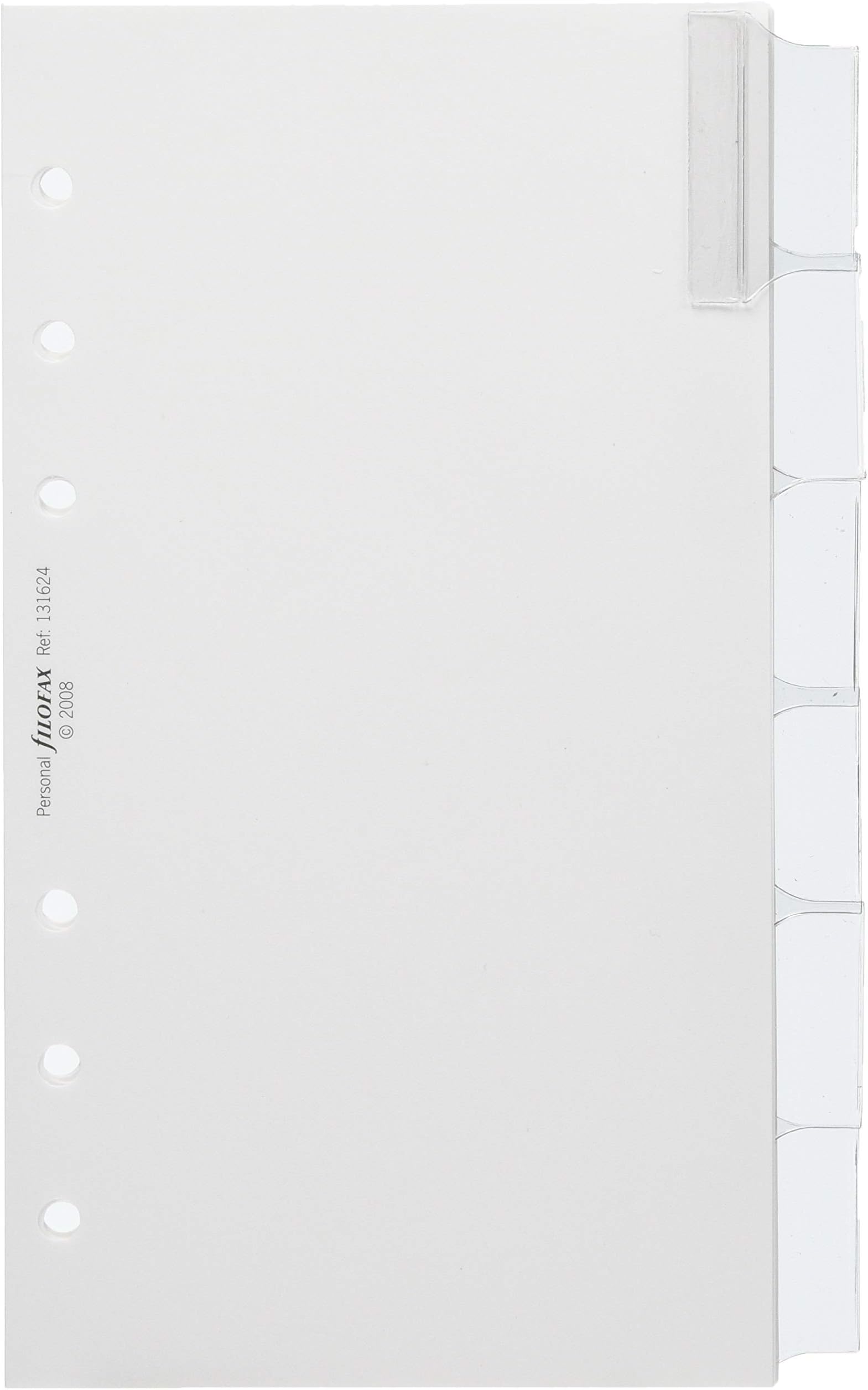 Amazon.com: Filofax Personal Blank Index with Multi-Coloured Labels 6 ...
