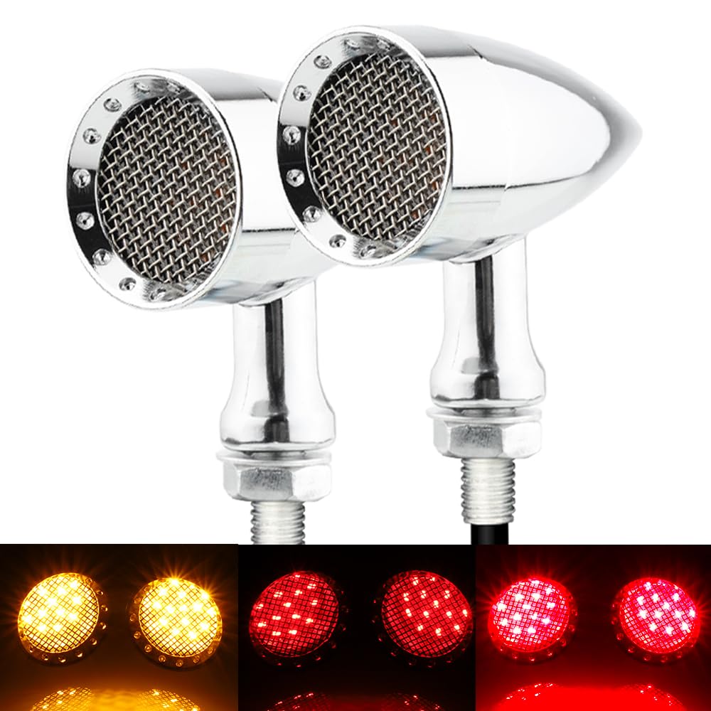 Snapklik.com : 2PCS Motorcycle Rear Turn Signals LED Bullet SMD ...