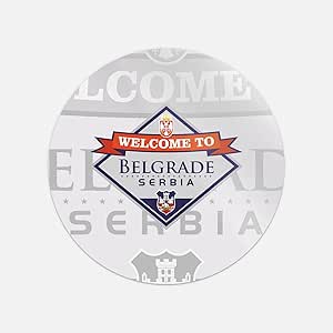Amazon.com - Belgrade Serbia Welcome Travel Badge Round Car Bumper ...