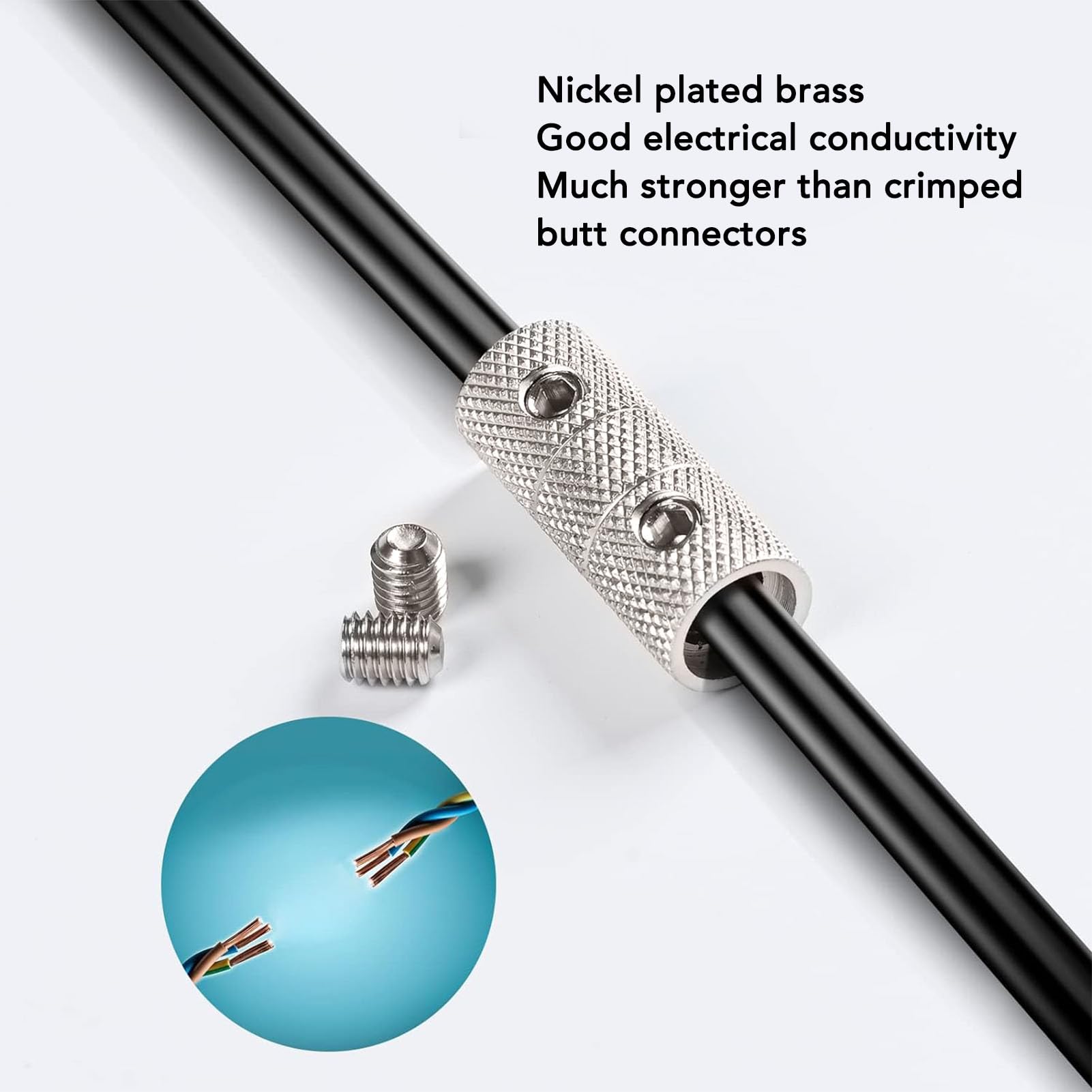 4 Gauge Wire Connector S Kit - Brass Battery Cable Splice Connectors ...