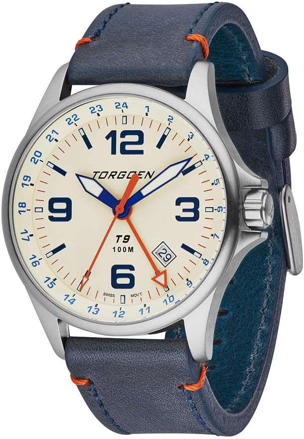Torgoen T9 Cream GMT Pilot Watch User Manual