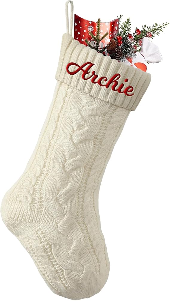 Amazon.com: Cysincos Personalized Christmas Stockings Custom Name ...