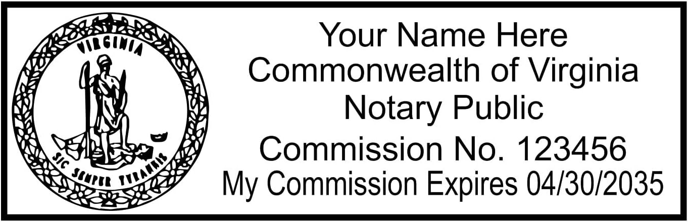 Sello de notario Virginia Self Inking Virginia, sello de notario ...