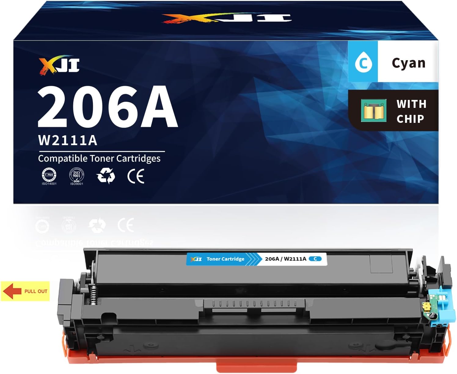 Amazon.com: XJI 206A(with Chip) W2111A Cyan Compatible Toner Cartridge ...