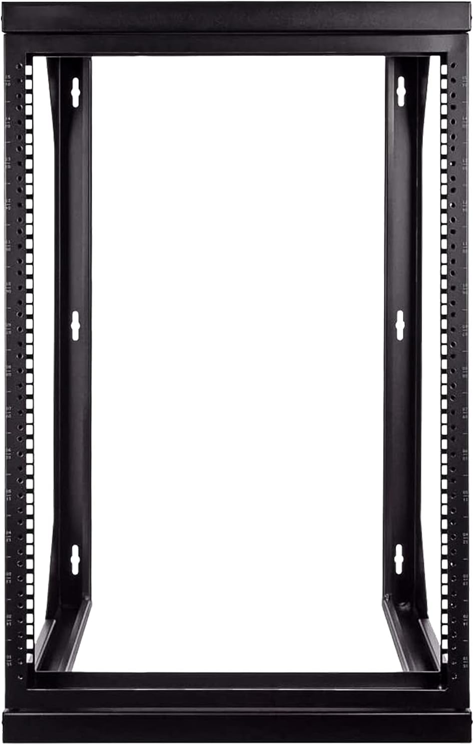 15U Black Wall Mount Open Frame Rack with Swing Out Hinged Gate ...