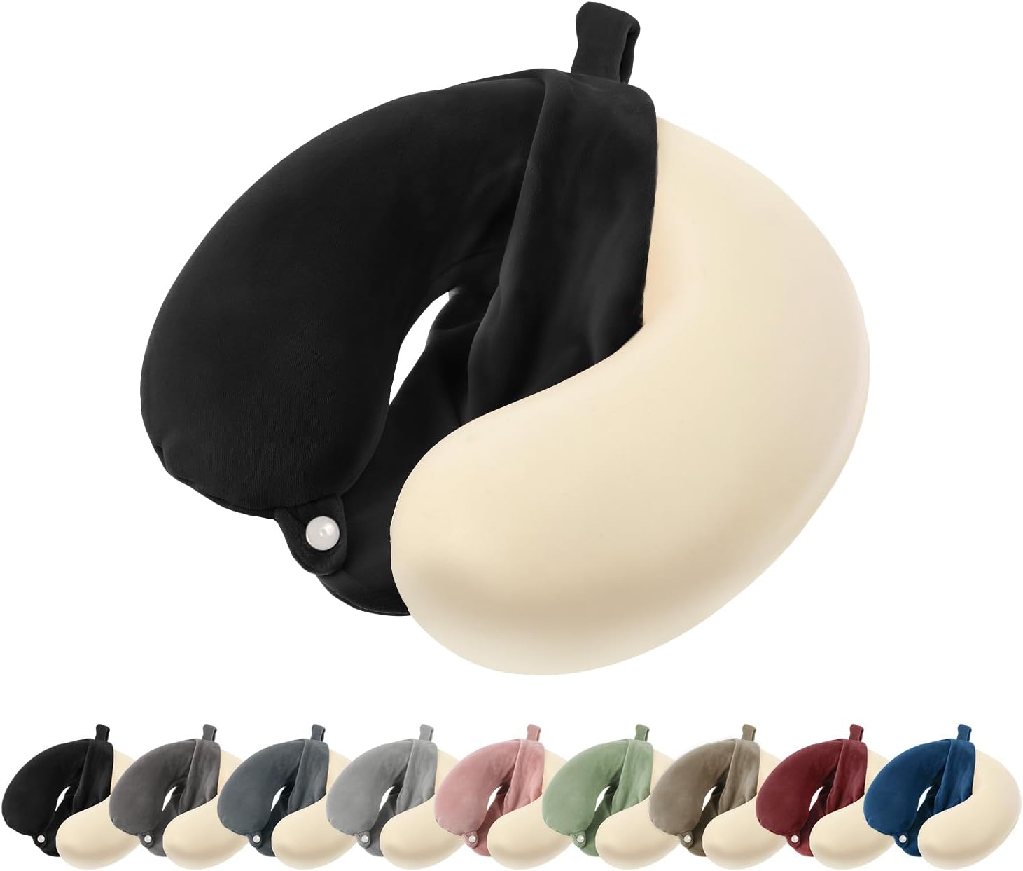 Amazon.com: LXGAUXT Travel Neck Pillow Cover with Zipper, U Shaped ...