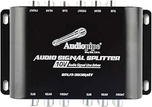 Audiopipe RCA 1 In /3 Out 10V Audio Signal Line Driver with Remote Bass ...