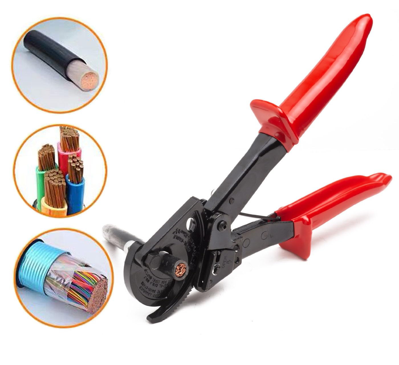 Snapklik.com : Ratcheting Cable Cutter Up To 240mm2/Ø28mm Heavy Duty ...