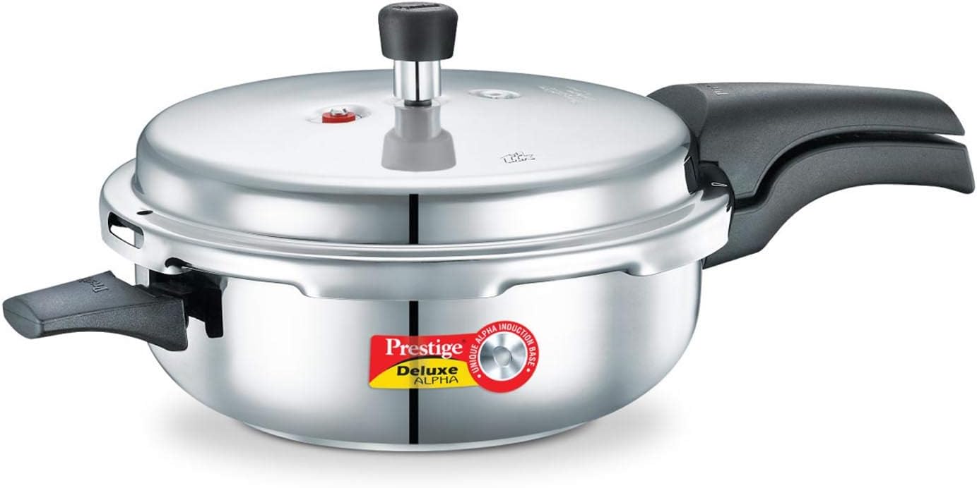 Amazon.com: Prestige Deluxe Alpha Stainless Steel Pressure Cooker Handi ...