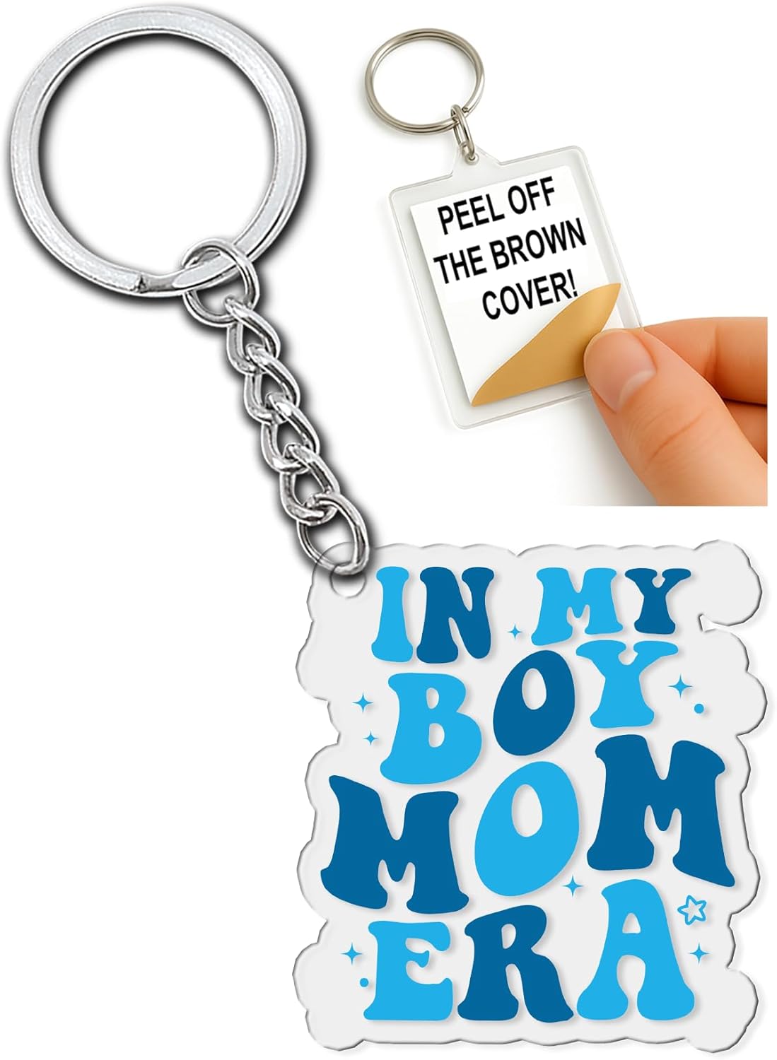 TADAVAX In My Boy Mom Era Keychain - Fun & Trendy Acrylic Keychain for ...