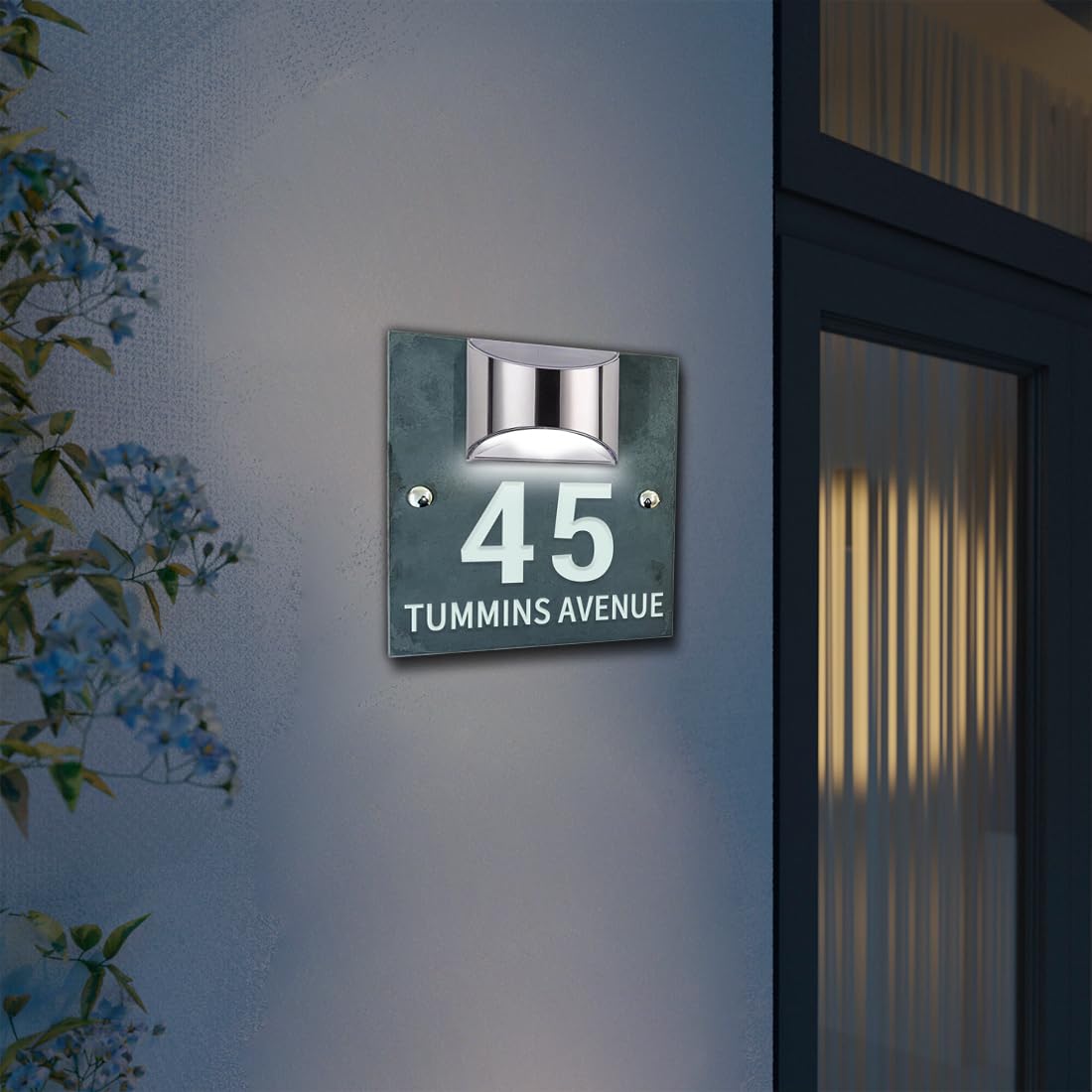 Solar Lighted House Number Rock Custom Solar House Numbers & Lighted