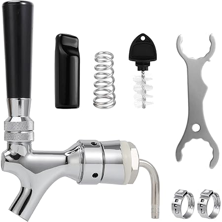 Amazon.com: MRbrew Draft Beer Shank Faucet, No Leak 1/4'' Beer Barb ...