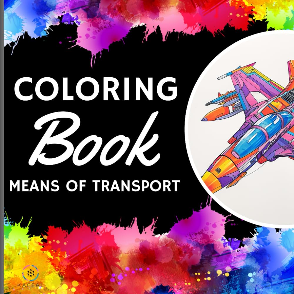 Amazon.com: Means of transportation coloring book: 50 figures of means ...