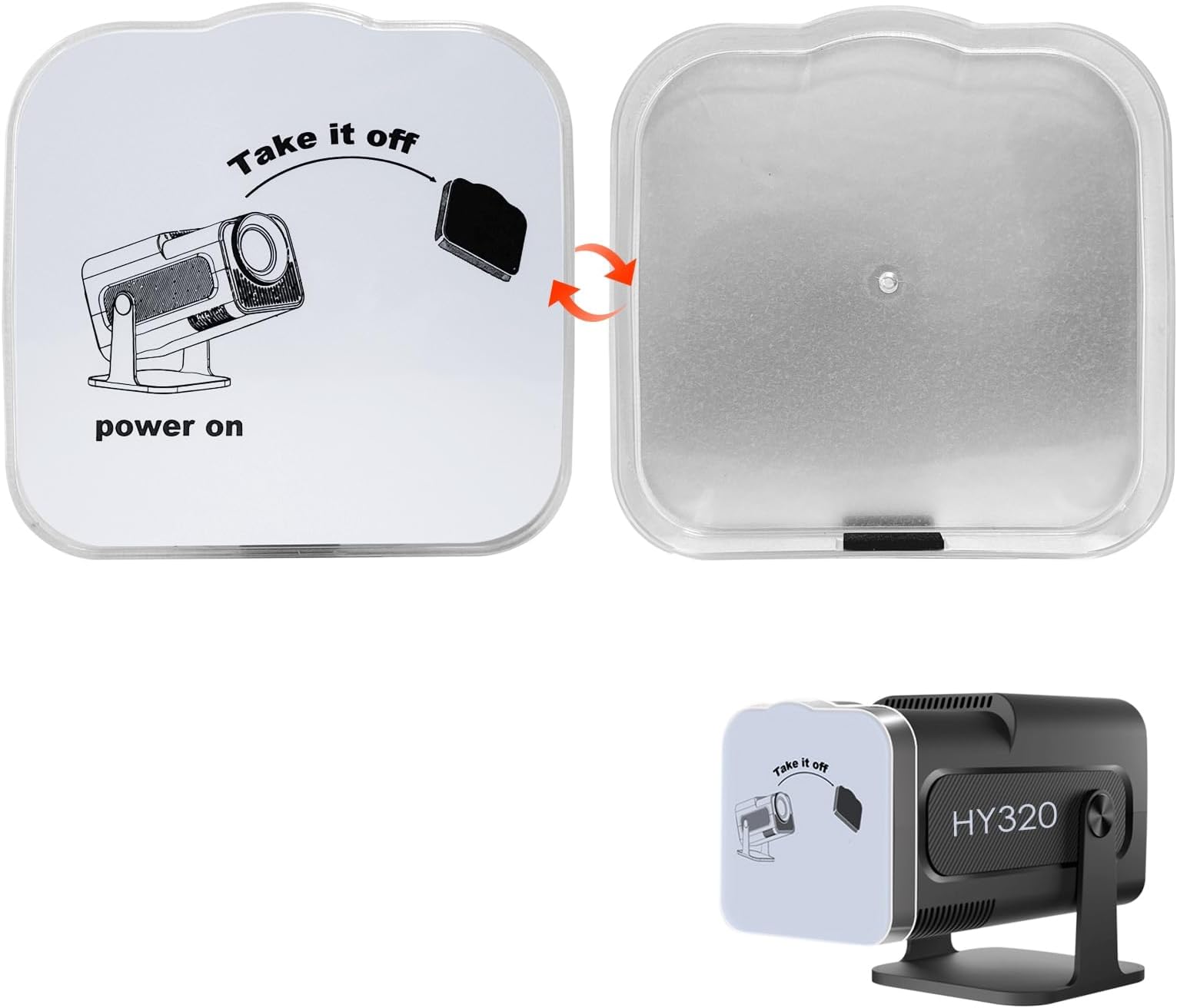 Amazon.com: HY300/HY300 Plus Projector Lens Protection Cover Projector ...